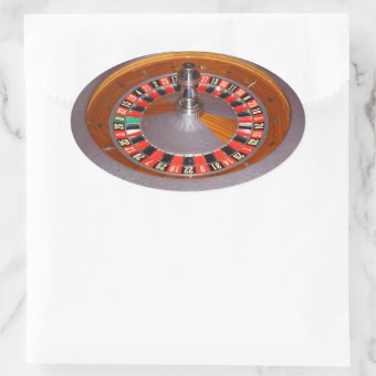 Fun Gambling roulette wheel sticker oval | Zazzle