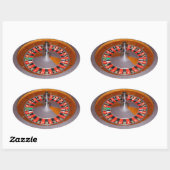 Fun Gambling roulette wheel sticker oval | Zazzle