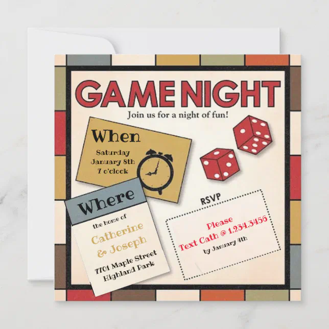 Fun Game Night Invitation | Zazzle