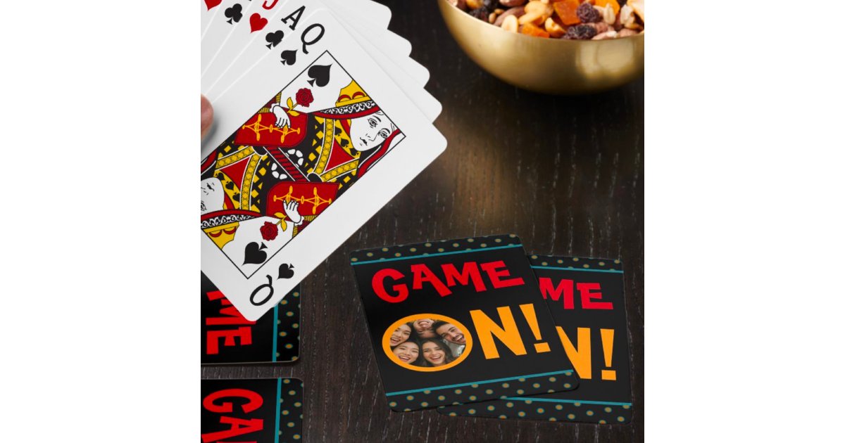 Fun Game On Custom Photo Playing Cards | Zazzle