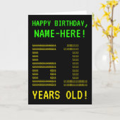 Fun, Geeky, Nerdy "61 YEARS OLD!" Birthday Card | Zazzle