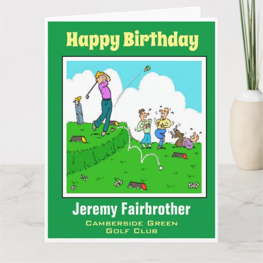 Fun Gift for Golfer. Golf Player has Poor Tee-Off. Card | Zazzle.com