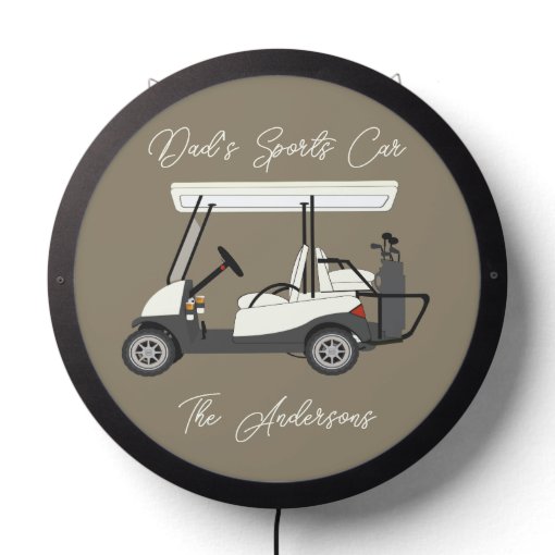 Fun Gift for Him The Golfer Golf Cart LED Sign | Zazzle