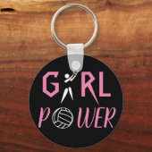 Fun Girl Power Netball Keychain | Zazzle