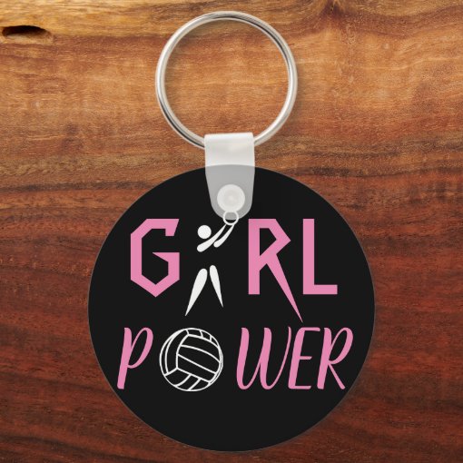 Fun Girl Power Netball Keychain | Zazzle