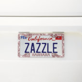 Fun Glitz Glam Rose Gold Name License Plate Frame | Zazzle