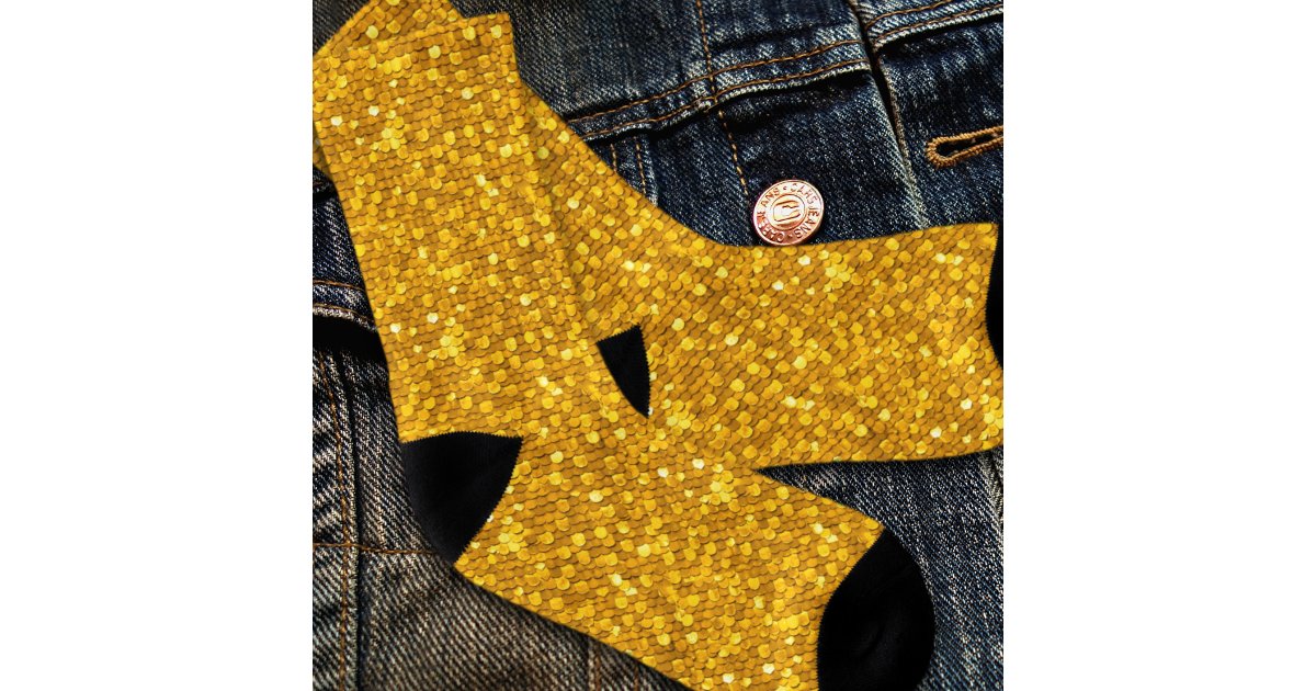 Fun Gold Scales Image Fancy Socks | Zazzle