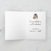 Fun Graduation Congratulations Cute Wise Owl Humor Card | Zazzle