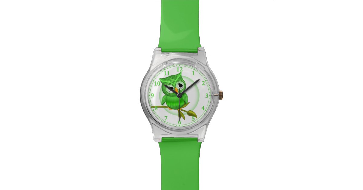Fun Green Owl Wrist Watch #Accessory #Watches | Zazzle