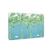 Fun Green Palm Trees Blue Sky License Plate | Zazzle