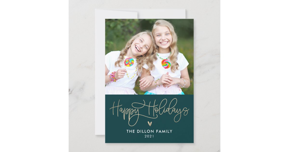 Fun Greeting EDITABLE COLOR Holiday Photo Card | Zazzle