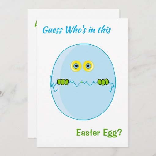 Fun Guess Who's in this Easter Egg Alien Holiday Card | Zazzle
