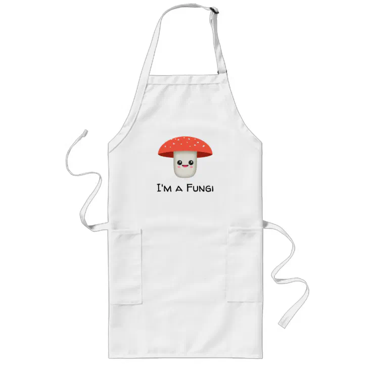 Fun Guy Fungi Mushroom Long Apron | Zazzle
