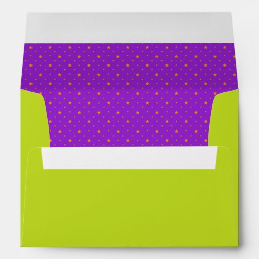 Fun Halloween Cute Green Pink Little Monster Envelope | Zazzle