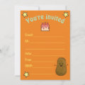 Fun Happy Birthday Potato Personalized Invitation | Zazzle