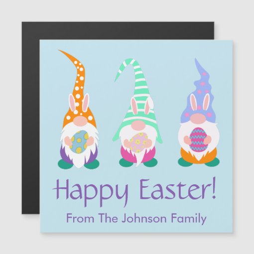 Fun Happy Easter Gnomes Bunny Spring Personalized | Zazzle