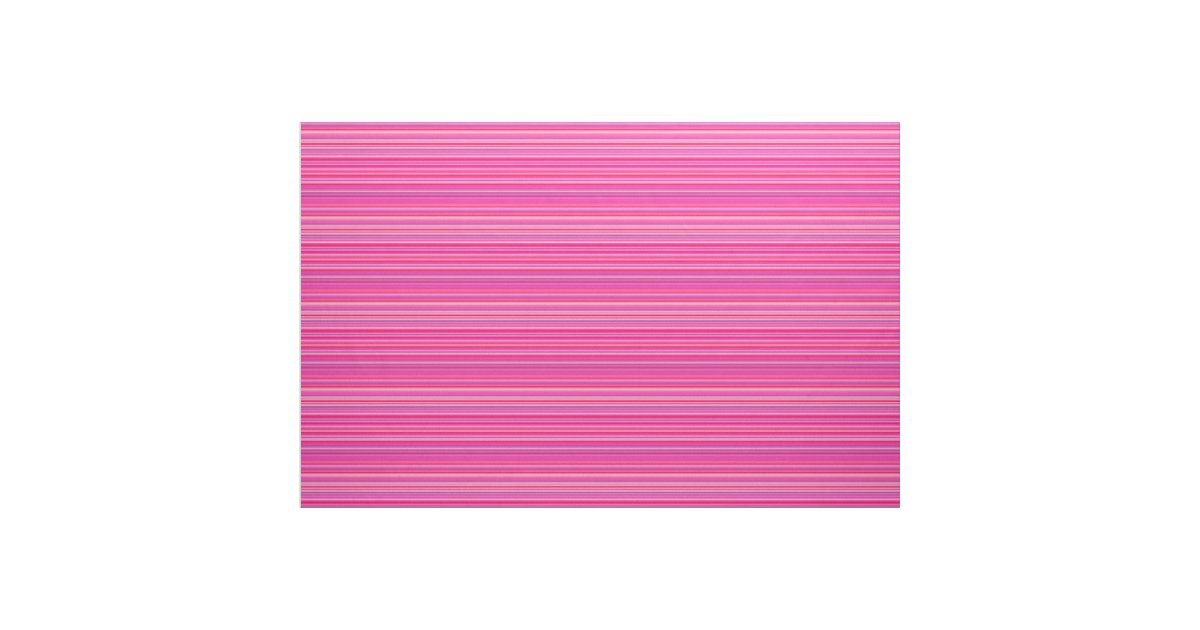 Fun, Happy, Girly Pink and Purple Stripes Pattern Fabric | Zazzle