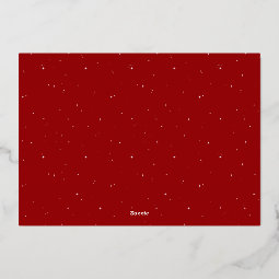Fun happy script simple one photo red foil holiday card | Zazzle