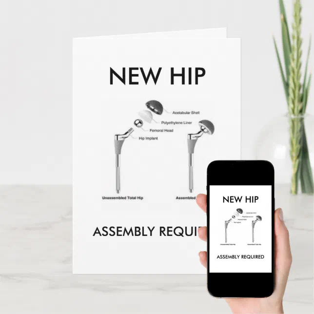 Fun Hip Surgery - Assembly Required Card | Zazzle