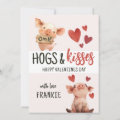 Fun Hogs & Kisses | Valentines Day Holiday Card | Zazzle
