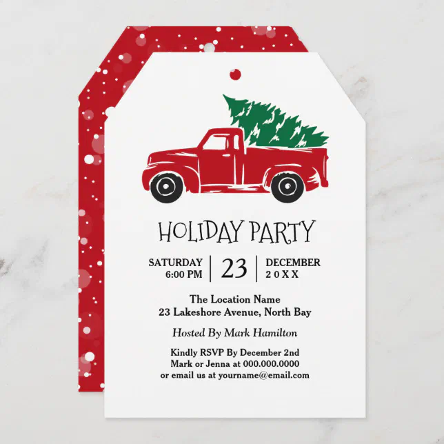 Fun Holiday Party Invitations | Zazzle