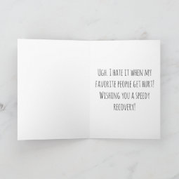 Fun Humor Get Well Feel Better Broken Bone Card | Zazzle