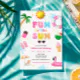 Fun In The Sun Pool Party Girl Birthday Party Invitation | Zazzle