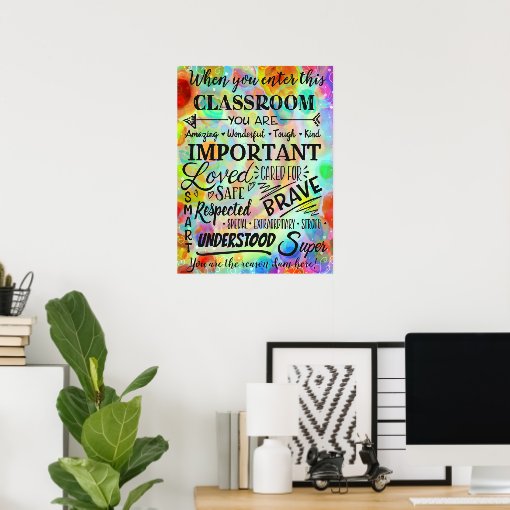 Fun Inspiring Classroom Teacher Education Poster | Zazzle