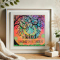 Fun Inspiring One Kind Word Classroom Poster | Zazzle