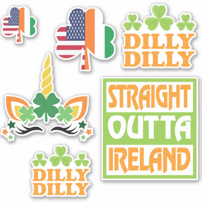Fun Ireland Assorted Stickers | Zazzle