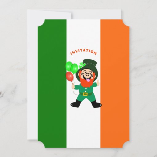 Fun Irish Leprechaun Birthday Party Invite | Zazzle