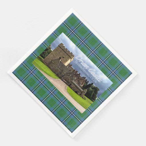 Fun Irvine/Irving Clan's Drum Castle Tartan Paper Dinner Napkins | Zazzle