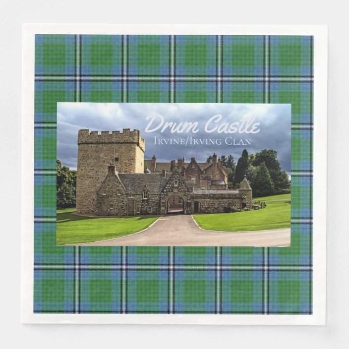 Fun Irvine/Irving Clan's Drum Castle Tartan Paper Dinner Napkins ...