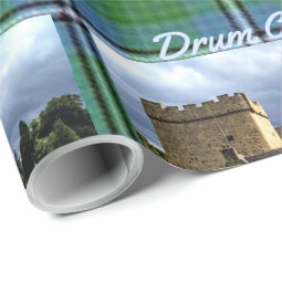 Fun Irvine/Irving Clan's Drum Castle & Tartan Wrapping Paper | Zazzle