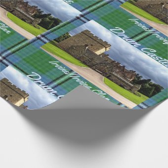 Fun Irvine/Irving Clan's Drum Castle & Tartan Wrapping Paper | Zazzle
