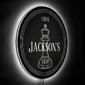 Fun Ivory Neon King Chess Piece with Name LED Sign | Zazzle