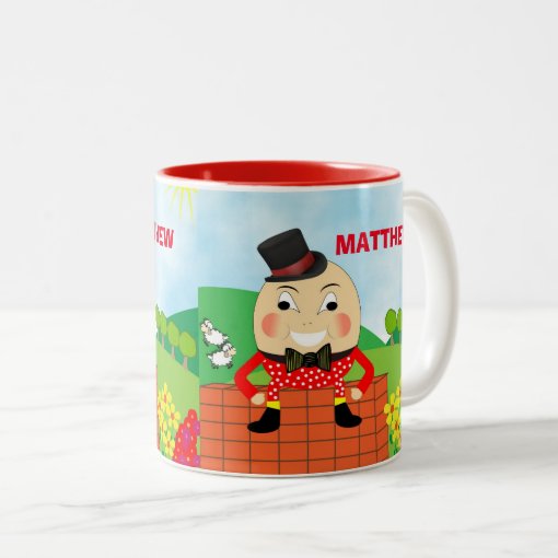 Fun Jolly Humpty Dumpty Cute Personalized Two-Tone Coffee Mug | Zazzle