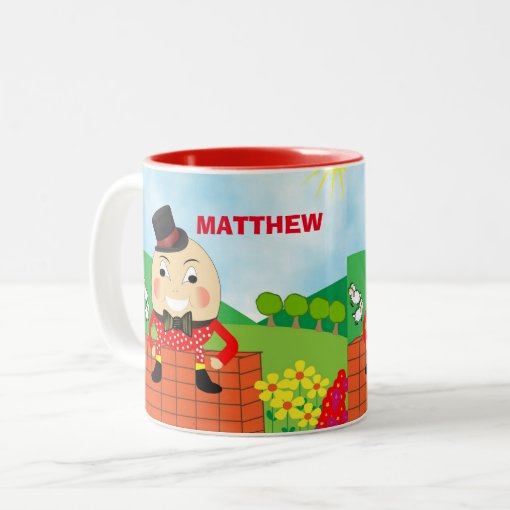 Fun Jolly Humpty Dumpty Cute Personalized Two-Tone Coffee Mug | Zazzle