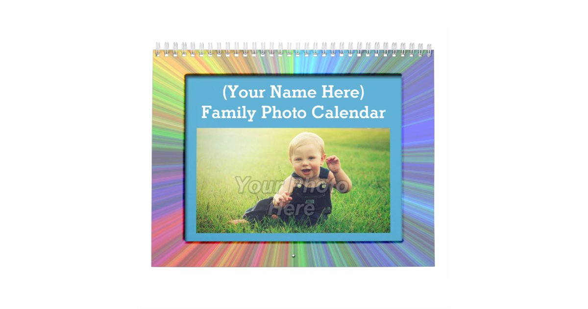 Fun Kids Family Custom Photo Wall Calendar | Zazzle