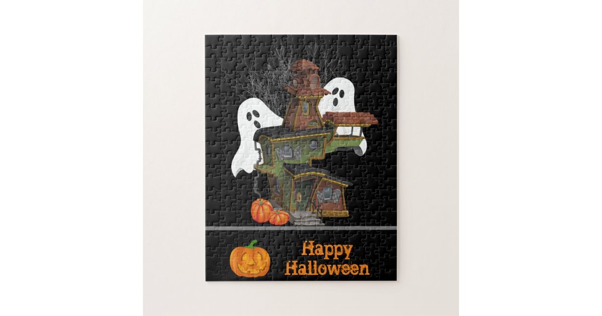 Fun Kids Halloween Haunted House Jigsaw Puzzle | Zazzle