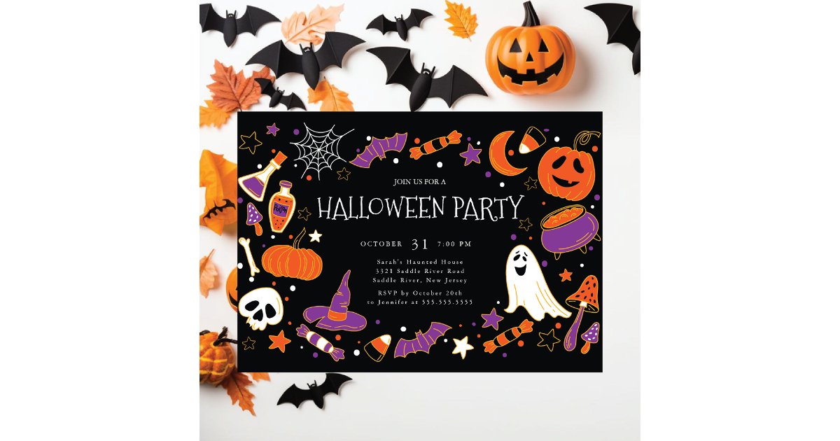 Fun Kids Halloween Party Invitation | Zazzle