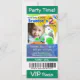 Fun Kids VIP Pass Event Ticket Photo Party (jade) Invitation | Zazzle