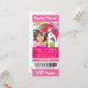 Fun Kids VIP Pass Event Ticket Photo Party (pink) Invitation | Zazzle