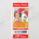 Fun Kids VIP Ticket Photo Party (red) Invitation | Zazzle