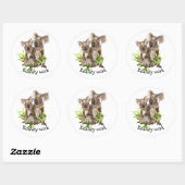 Fun Koalaty Work Encouraging Motivational Classic Round Sticker | Zazzle