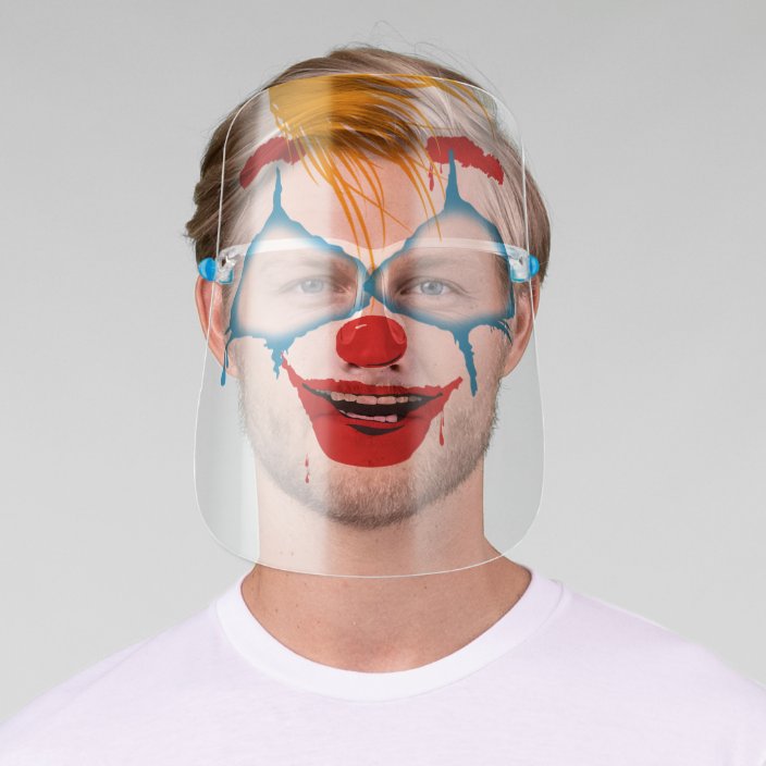 Fun Laughing Clown Face | Face Shield | Zazzle.com