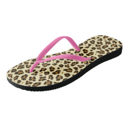 Fun Leopard Print Flip Flops | Zazzle
