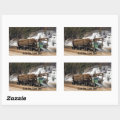 Fun Log In - Log Out Logging Trucker Art Design Rectangular Sticker ...