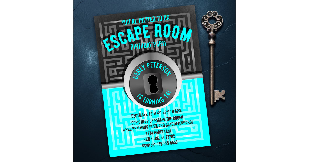 Fun Maze Escape Room Party Invitations | Zazzle