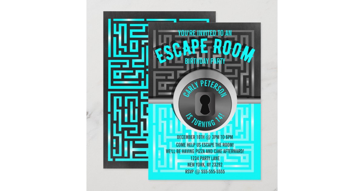 Fun Maze Escape Room Party Invitations | Zazzle
